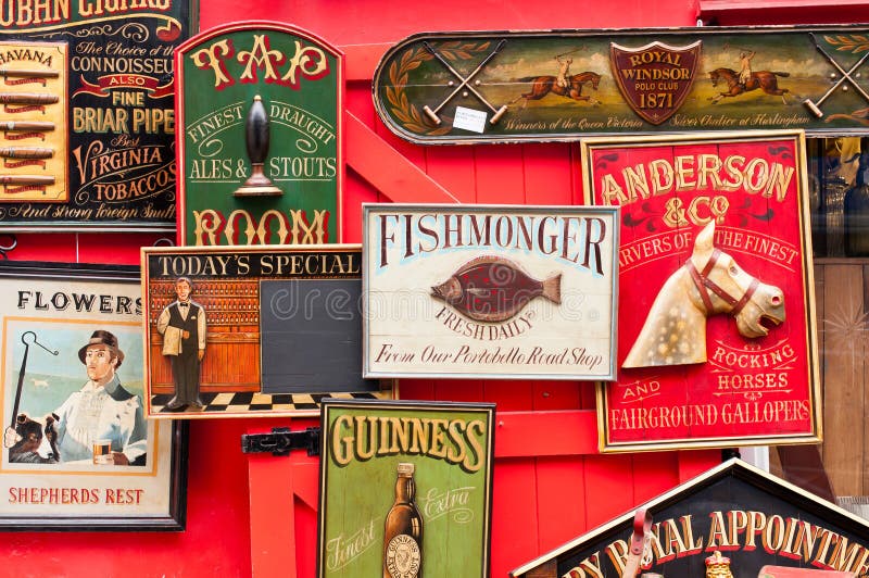 Vintage Signs editorial image. Image of objects, street - 23969840