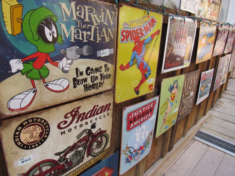 Vintage signs editorial stock photo. Image of wall, hanging - 82099068