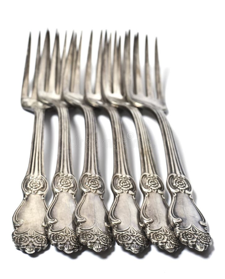 Vintage silver fork stock photo. Image of objects, dining - 11803446