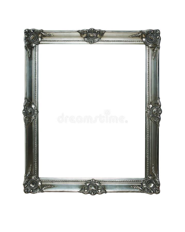 Antique Silver Picture Frame Stock Photo - Image of center, ornate: 264134