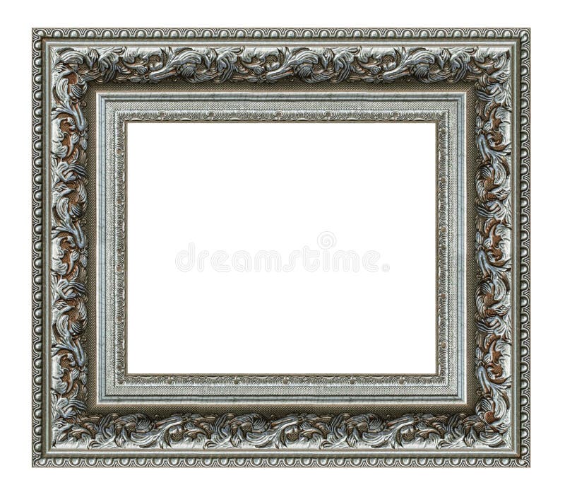 Vintage silver frame stock image. Image of classic, aged - 134607029