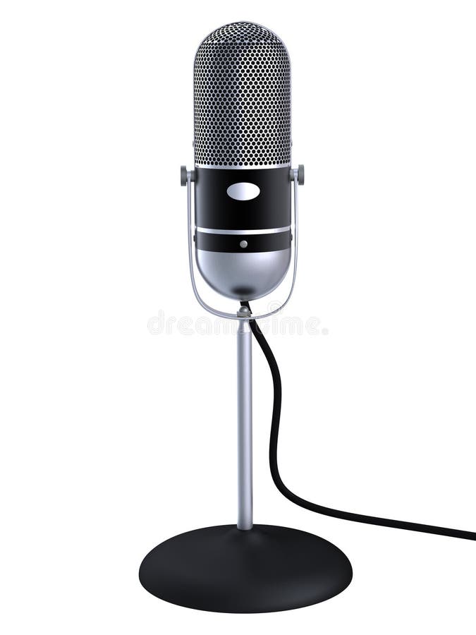 Vintage Silver Studio Microphone Stock Illustrations – 3,324 Vintage ...