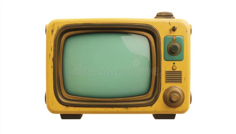 Vintage Silver TV from the 1980s, 1990s, and 2000s Isolated on White ...