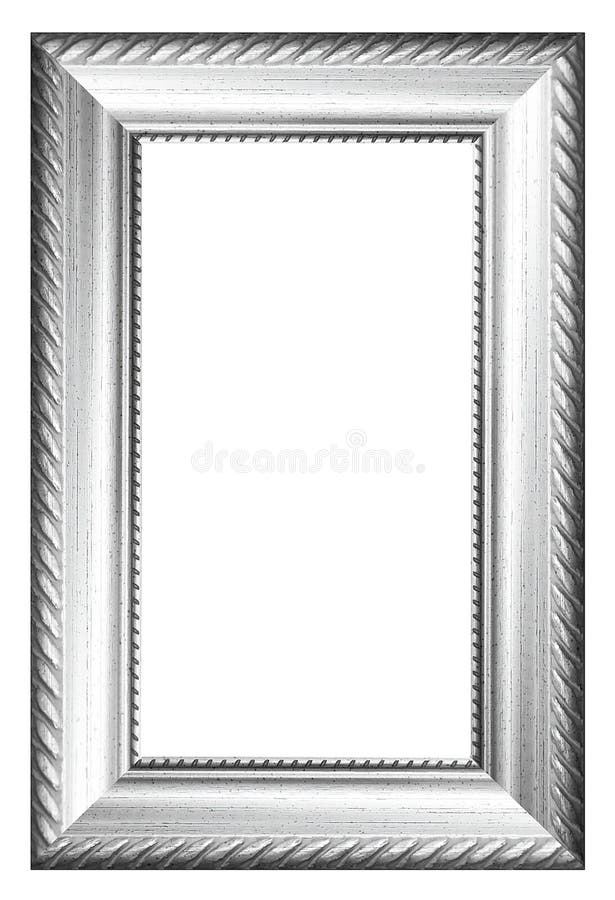 Vintage Silver and Wood Picture Frame, Isolated on White Stock Photo ...