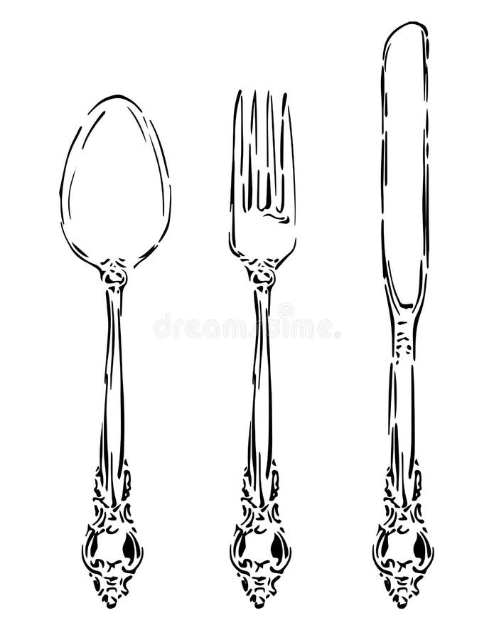 Silverware Drawing