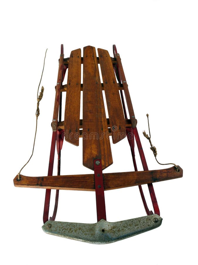Vintage Sled from the 1940 S Stock Image - Image of vintage, toboggan ...