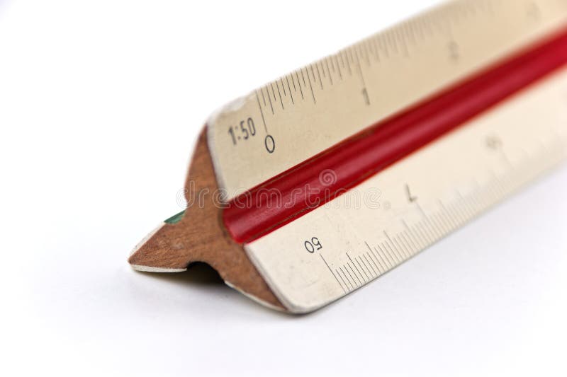 Vintage Slide Rule Calculating and Measuring Instrument. Stock Photo ...