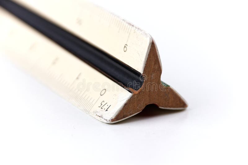 Vintage Slide Rule Calculating and Measuring Instrument. Stock Photo ...