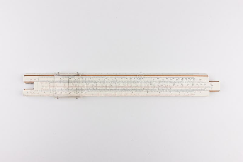 Vintage Slide Rule Calculating and Measuring Instrument. Stock Image ...