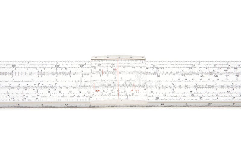 Vintage Slide Rule Mechanical Calculator Closeup Stock Image - Image of ...