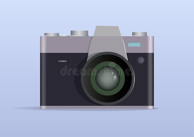Vintage SLR-camera Isolated Stock Vector - Illustration of icon, retro ...