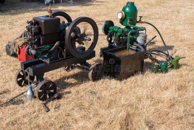 Vintage small steam engine stock image. Image of history - 121552551