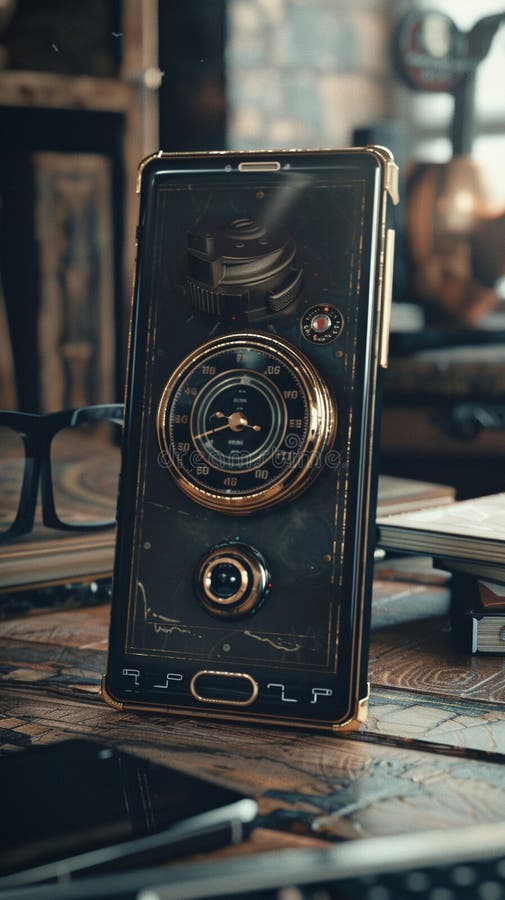 A Vintage Smartphone Mockup, Designed with an Old-fashioned Rotary Dial ...
