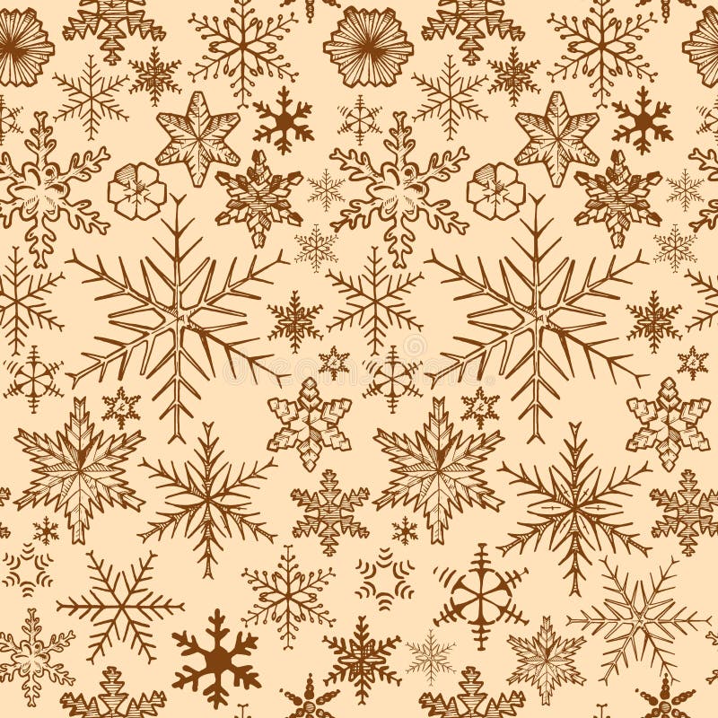 Vintage Snowflakes Background Stock Vector - Illustration of decor ...