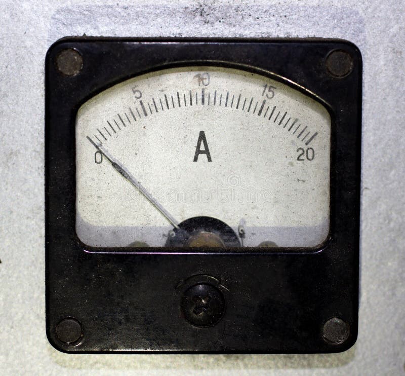 Vintage Soviet Industrial Ammeter Stock Photo - Image of soviet ...