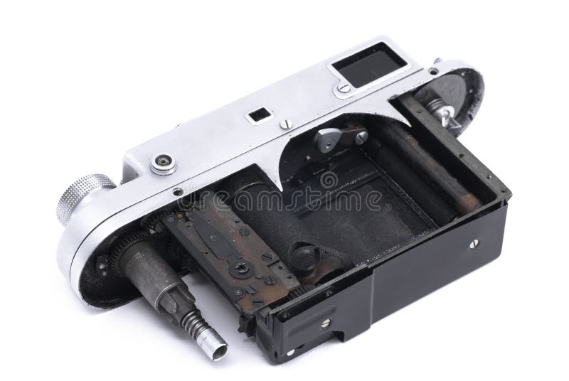 Vintage Soviet Rangefinder Camera Taken Apart Stock Photo - Image of ...