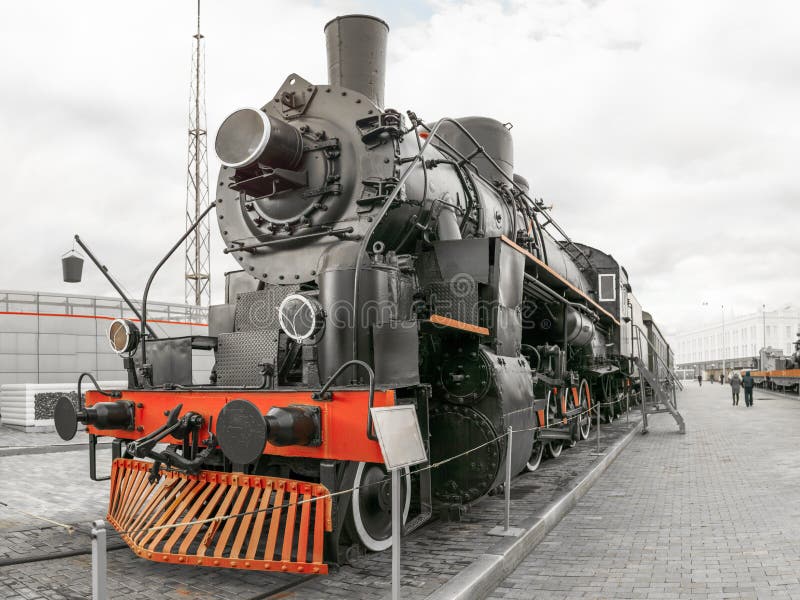 Old Soviet locomotive editorial stock image. Image of older - 129818604