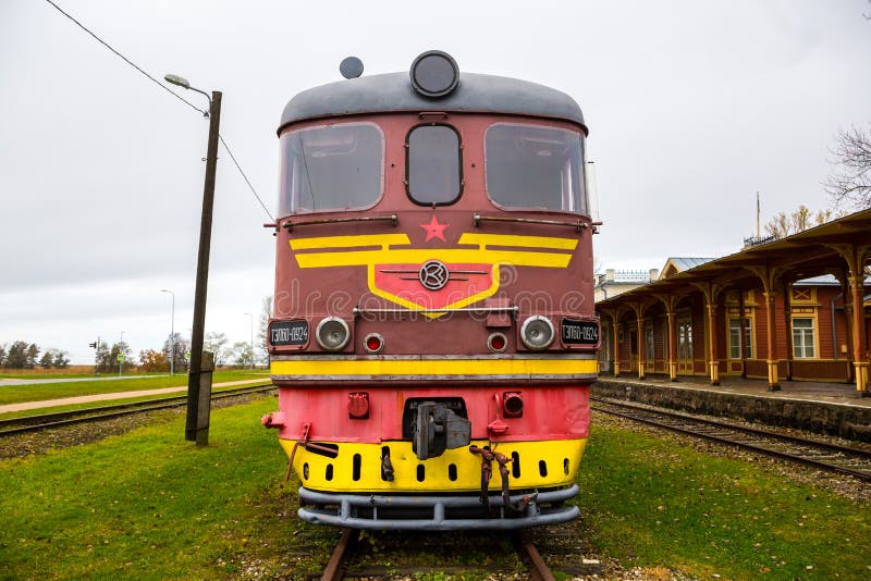 Vintage Soviet train editorial stock image. Image of vintage - 53518149