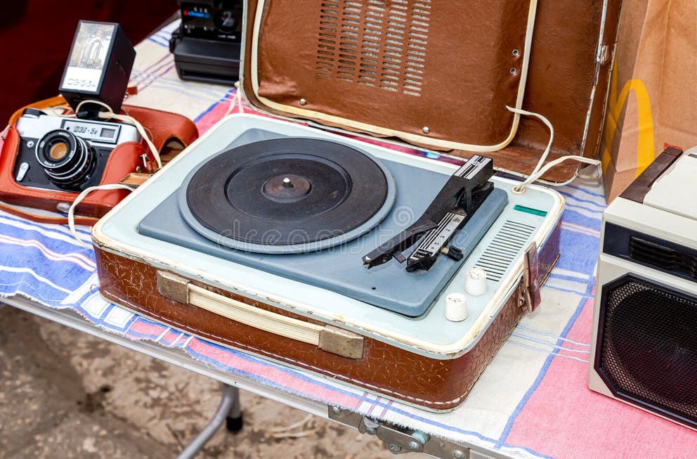 Vintage Soviet Turntable Record Player Editorial Photo - Image of ...