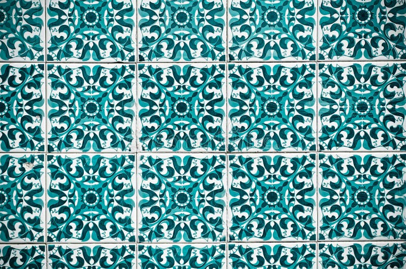 Vintage Spanish Style Ceramic Tiles Stock Image - Image of exterior ...