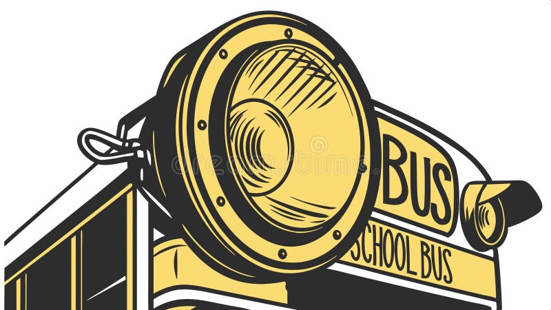 Vintage Speaker or Sound System with BUS Text Audio Equipment Vector ...