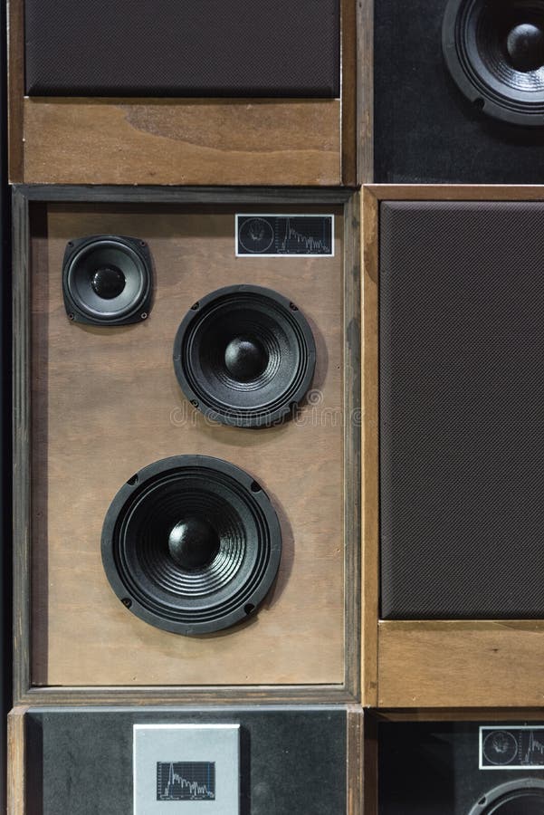 Vintage Speakers stock image. Image of brown, audio, listening - 59903473
