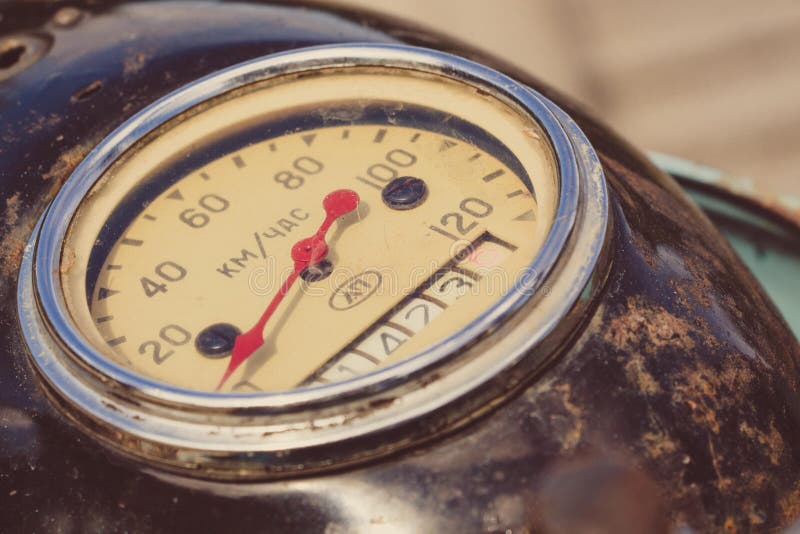 Vintage Speedometer and Gasoline Level Indicator, Munich, German ...