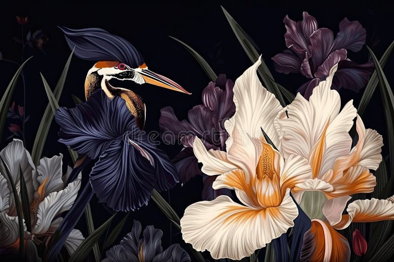 Vintage spring flowers stock illustration. Illustration of decorative ...