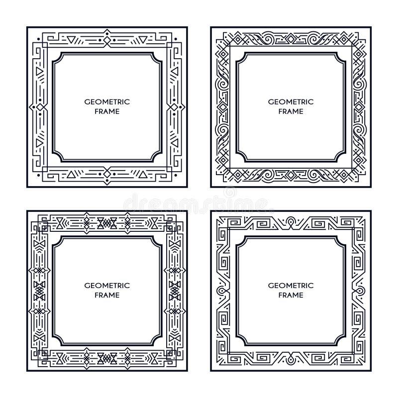 Vintage square frame set stock vector. Illustration of isolated - 116215972