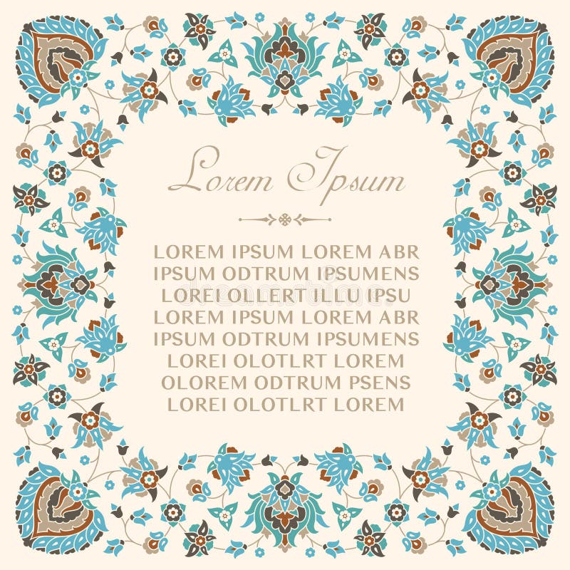 Vintage Square Invitation Card Stock Vector - Illustration of line ...