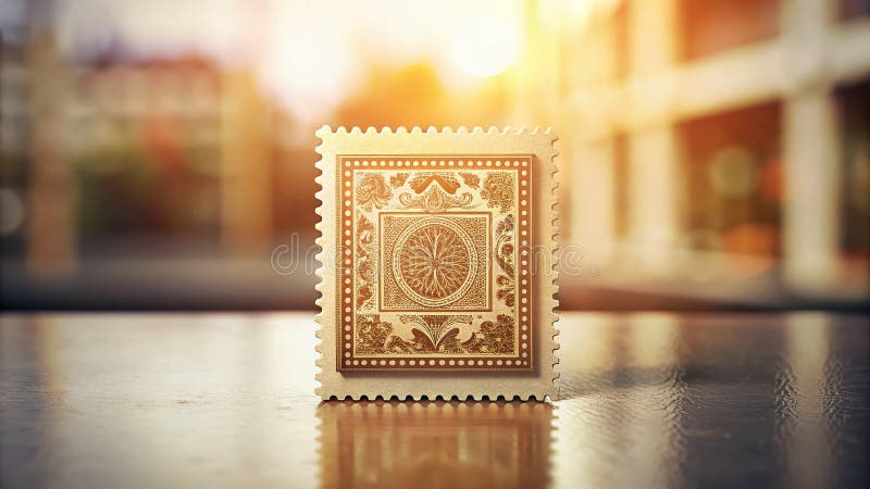 Vintage Square Postage Stamp Frame with Perforated Edges Authentic ...