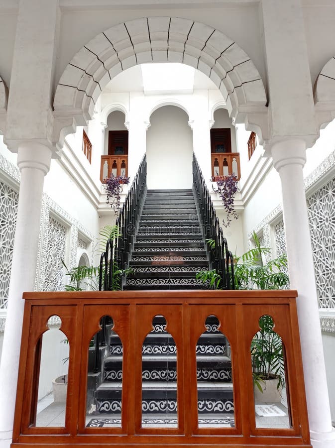 Vintage Stair in the Mosque Stock Photo - Image of column, building ...
