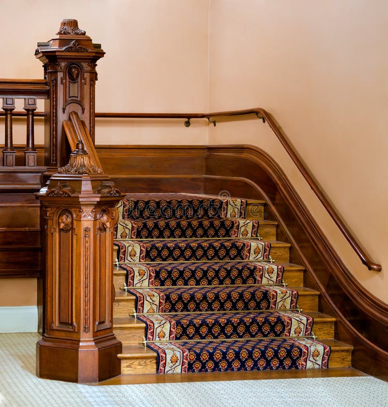 Vintage staircase stock photo. Image of hall, wood, indoors - 23864014