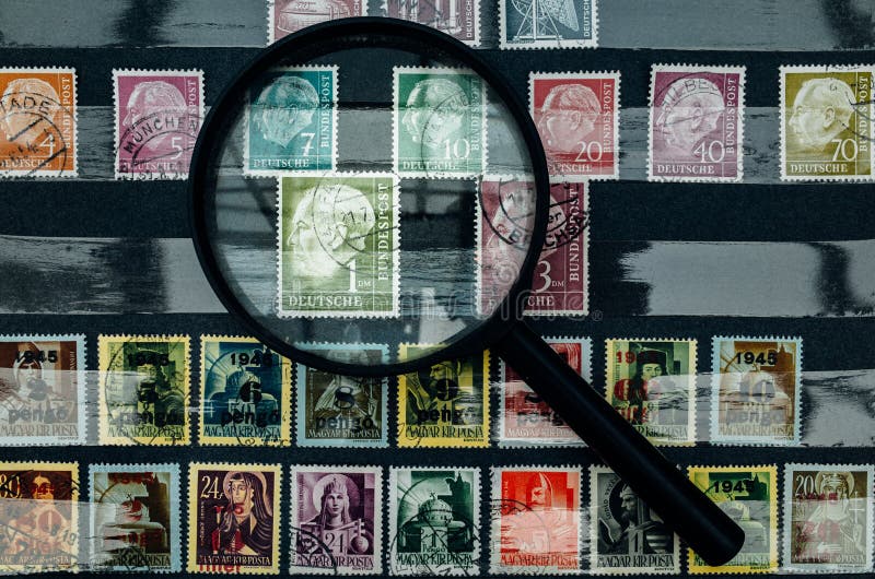 Collection of Foreign Coins on a Black Background Stock Photo - Image ...