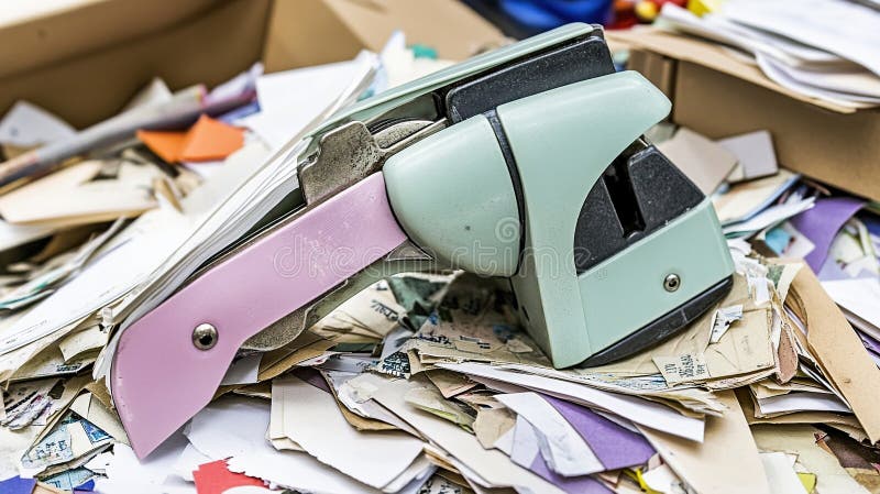 Vintage Stapler Papers Market Clutter Sale Stock Photo - Image of ...