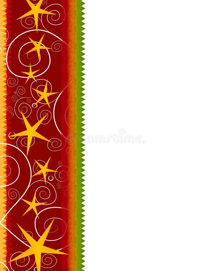 Retro Christmas Flower Border Stock Illustration - Illustration of ...