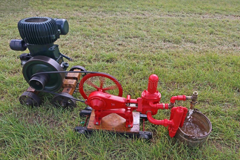 Vintage Static Engine and Pump Stock Photo - Image of static, farm ...