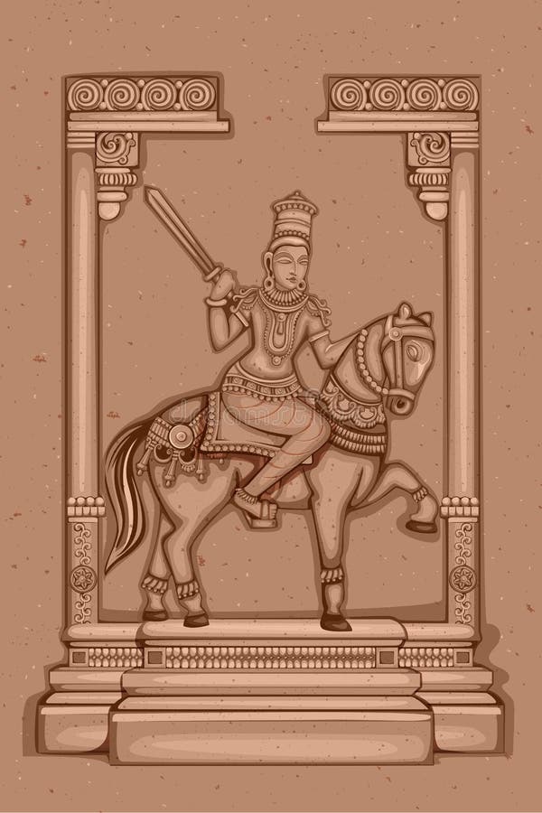 Stone Carved Sculpture Statue Indian God Stock Illustrations – 141 ...