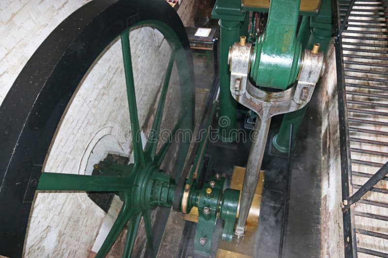 Vintage Steam Engine in a Mill Stock Image - Image of flame, power ...