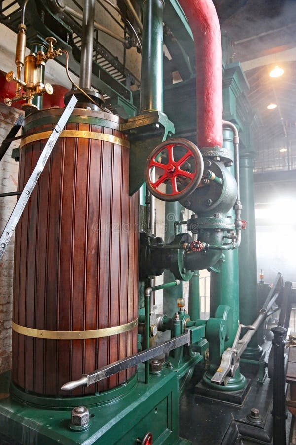 Vintage Steam Engine in a Mill Stock Image - Image of building, iron ...