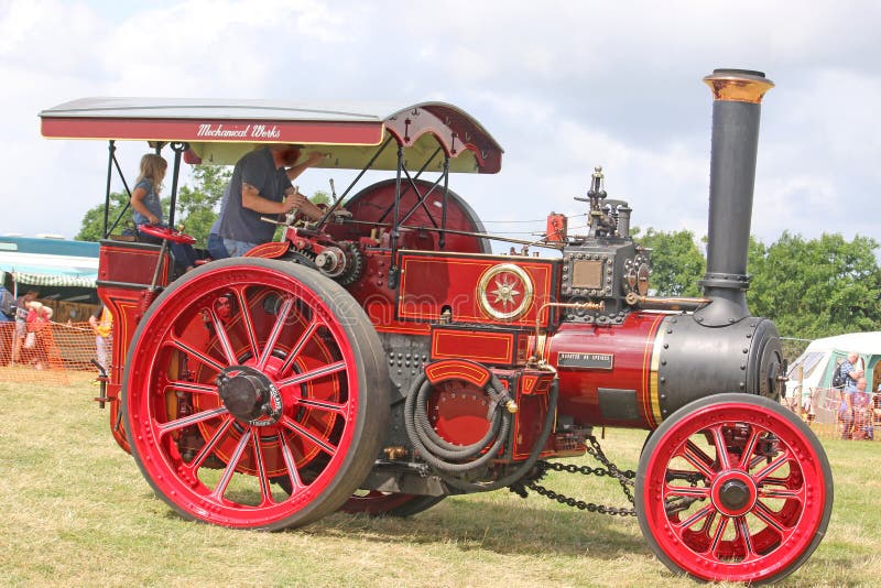 Vintage Steam Traction Engine Editorial Photography - Image of blue ...