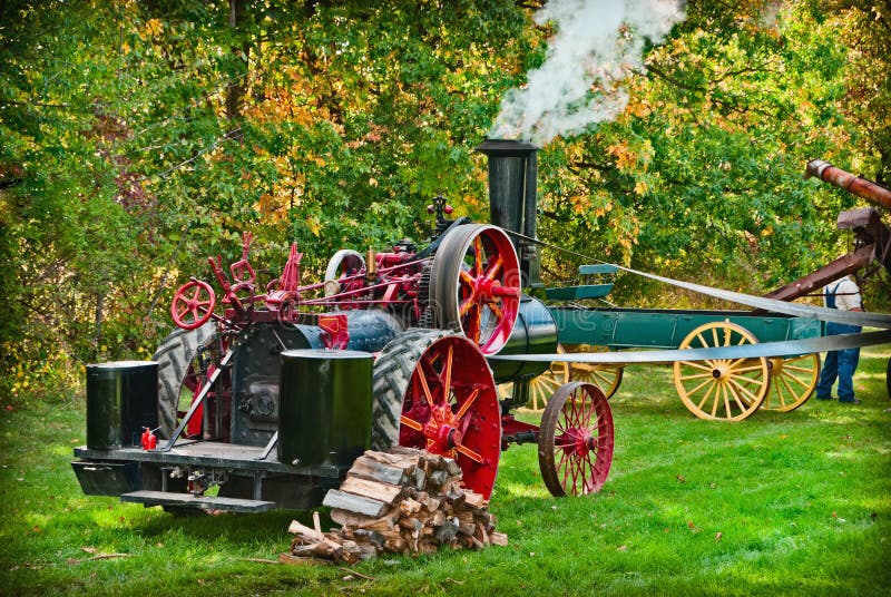 Vintage Steam Tractor stock photo. Image of steam, smoke - 16055602