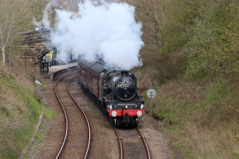 Vintage Steam Train 45690 Leander at Wennington Editorial Stock Photo ...