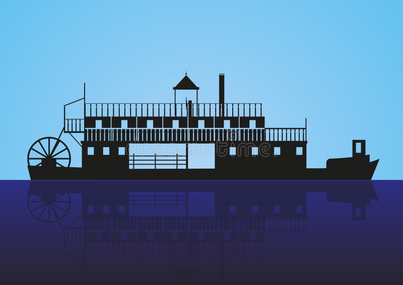 Vintage steamboat stock vector. Illustration of antique - 204418215