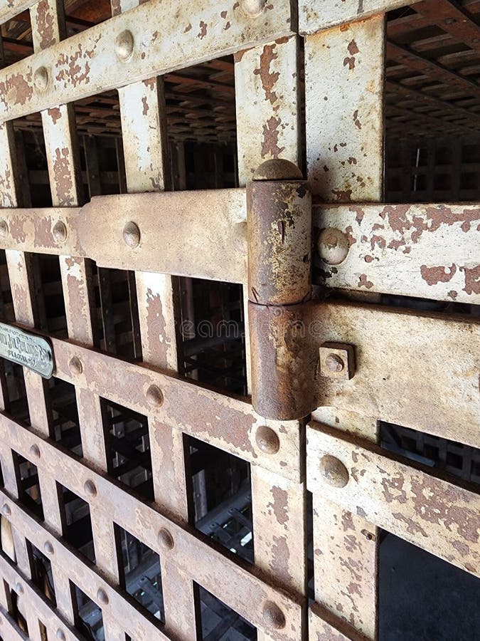 Vintage Steel Prison Jail Cell Cage Stock Photo - Image of cell ...