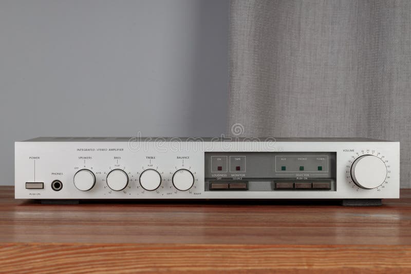 Vintage Stereo Amplifier Front Stock Photo - Image of equipment, design ...