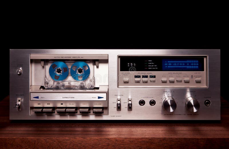 Vintage Stereo Cassette Tape Deck Player Recorder Front Panel Stock ...