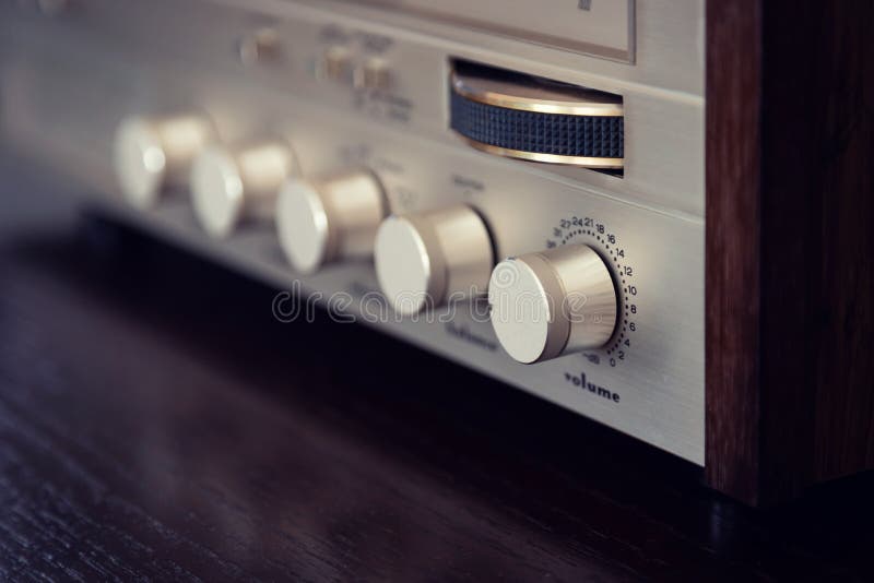 Vintage Stereo Component Front Panel Controls Stock Image - Image of ...