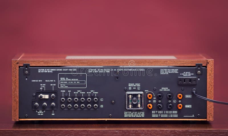 Vintage Stereo Radio Receiver Stock Image - Image of radio, tumbler ...