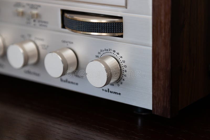 Vintage Stereo Component Front Panel Controls Stock Image - Image of ...